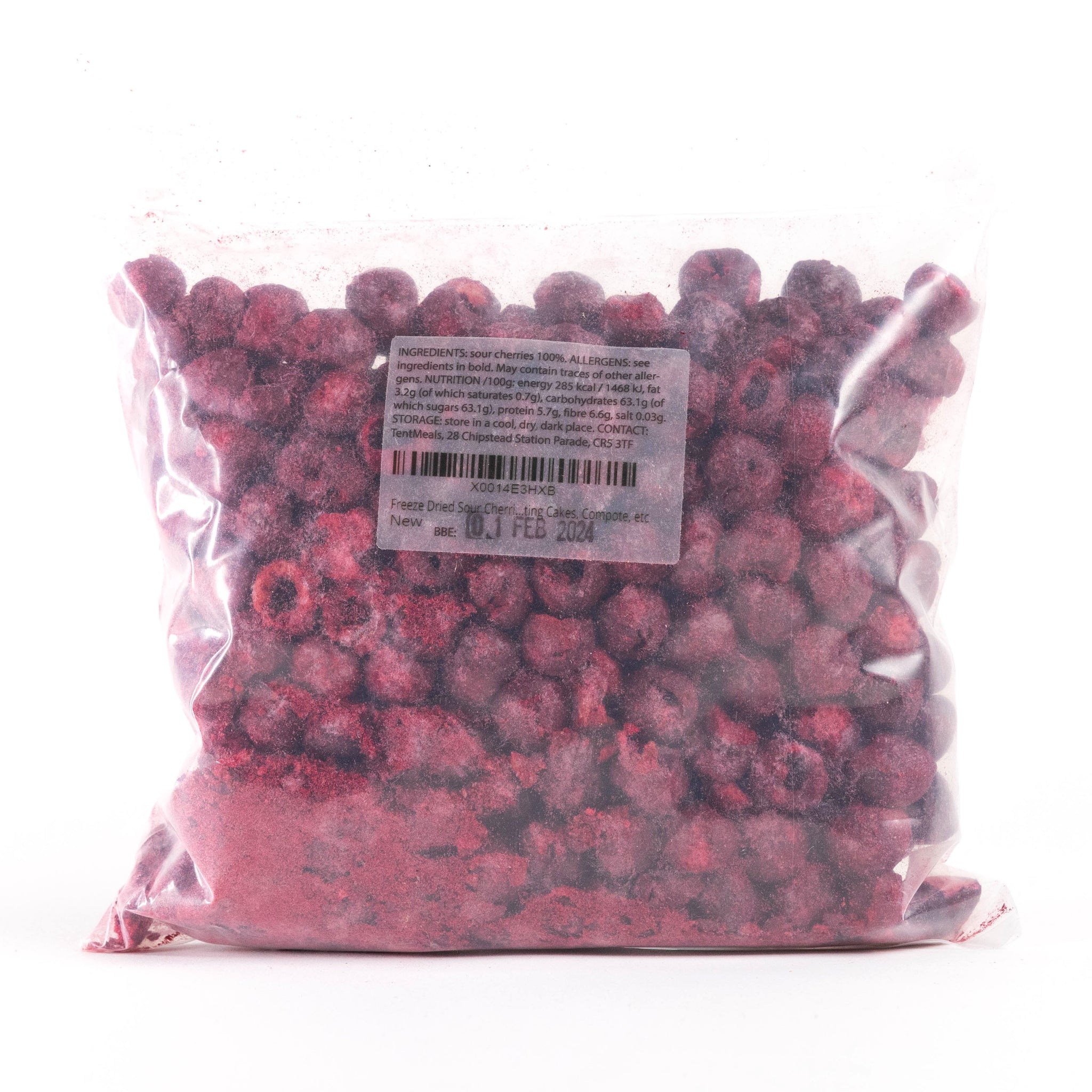 Freeze dried sour cherries, 200g – TentMeals