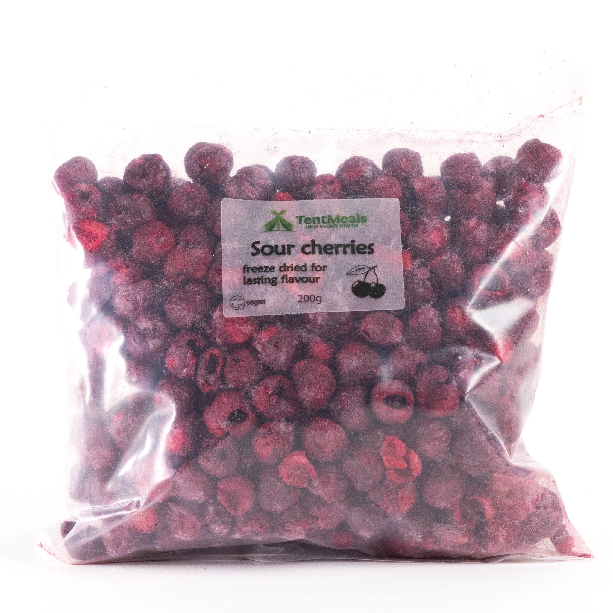 Freeze dried sour cherries, 200g – TentMeals